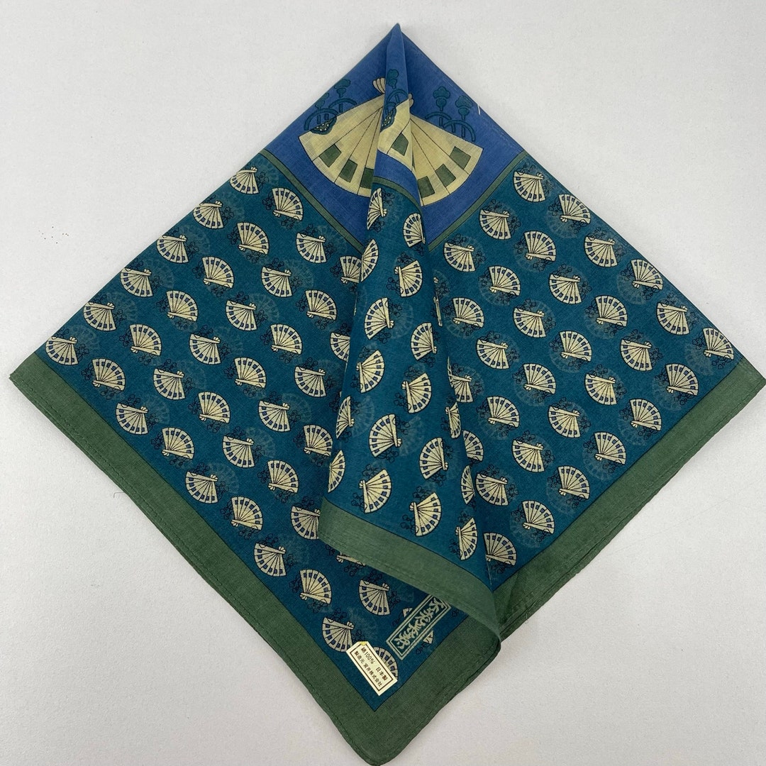 Vintage Japanese Floral Handkerchief, Japan Traditional Culture ...