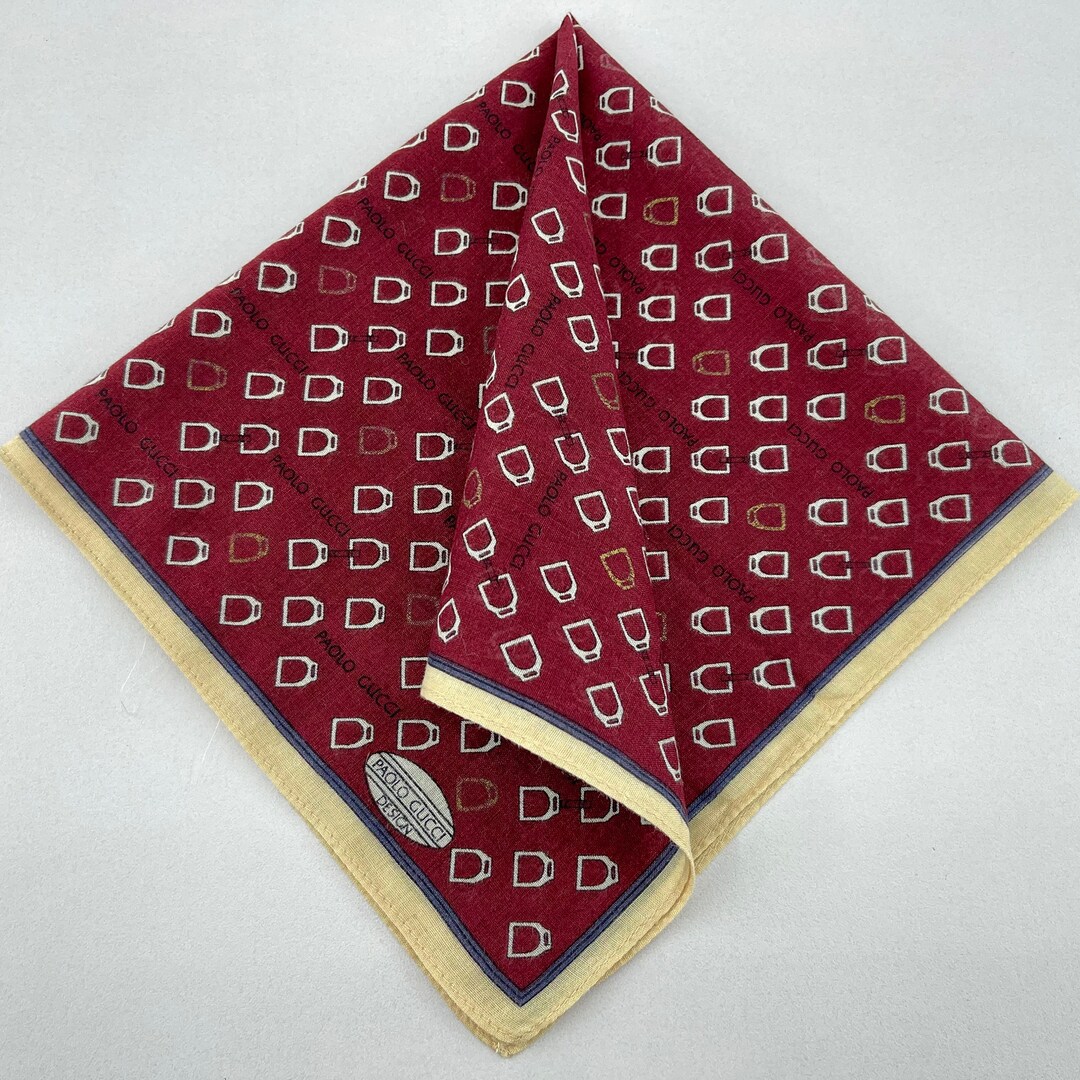 Vintage Paolo Gucci Handkerchief, Paolo Gucci Bandana, Paolo Gucci ...