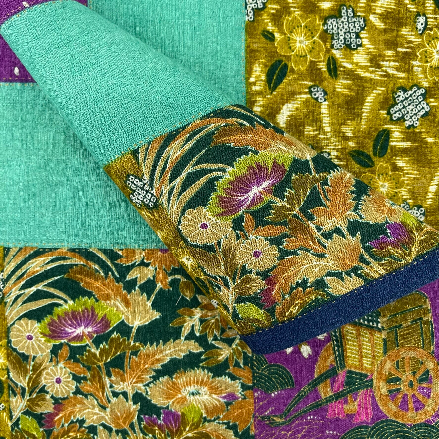 Vintage Japanese Nice Design Handkerchief, Japanese Art Collection ...