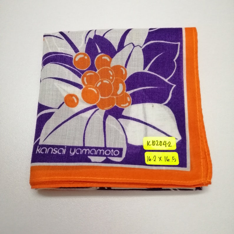Vintage Kansai Yamamoto Handkerchief: Floral Pocket Square - Etsy
