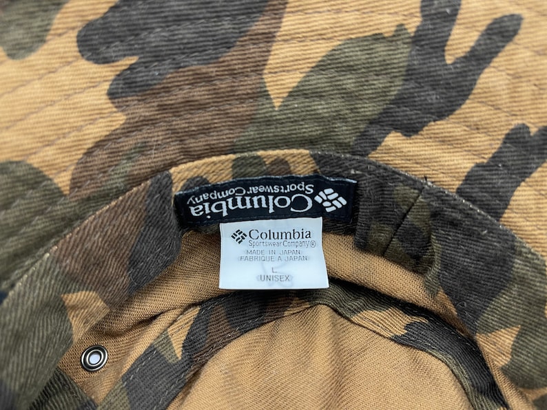 Vintage Columbia Camo Bucket Hat, Camouflage Hat, Nice Design Hat ...