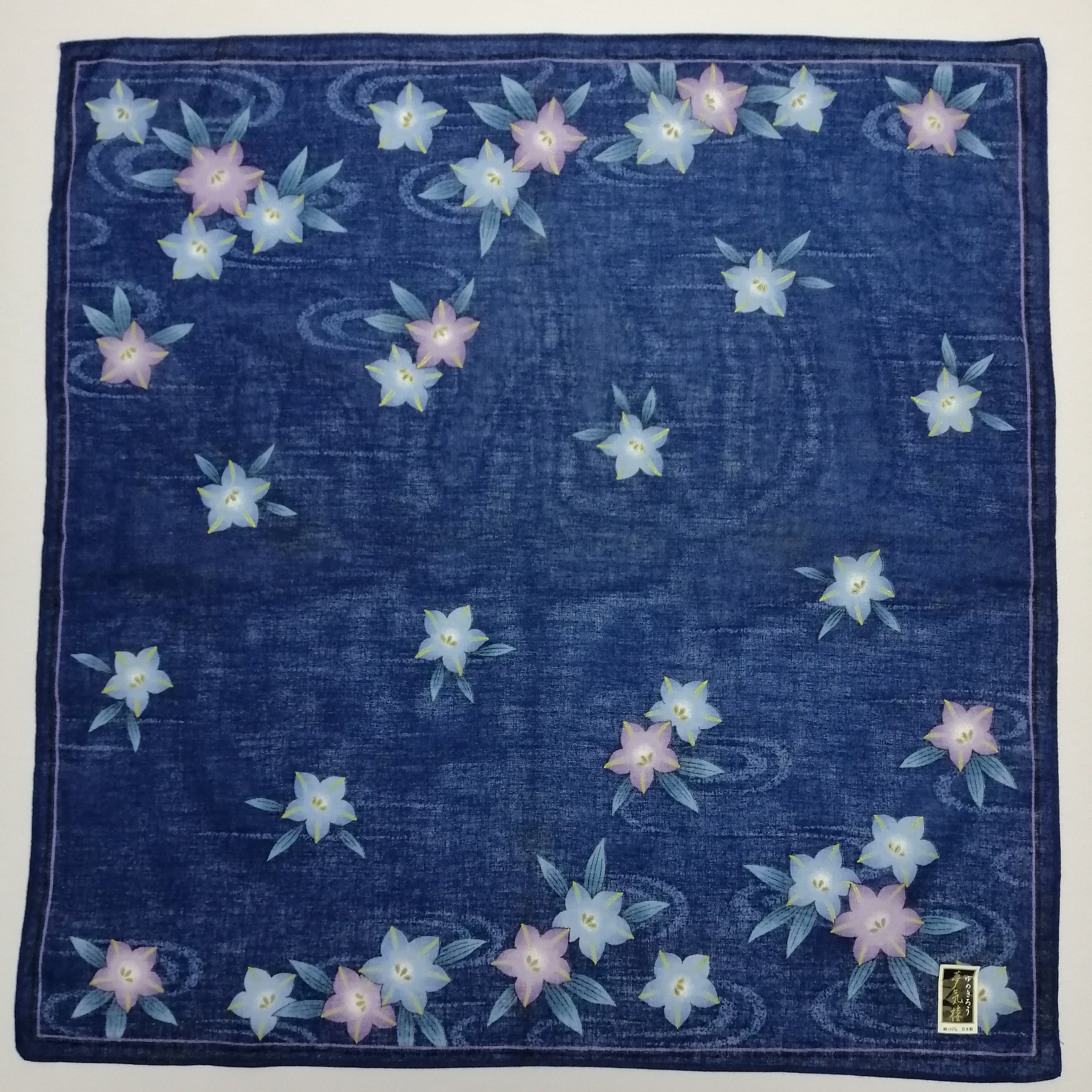 Vintage Japanese Floral Handkerchief, Japanese Art, Japanese Brand ...