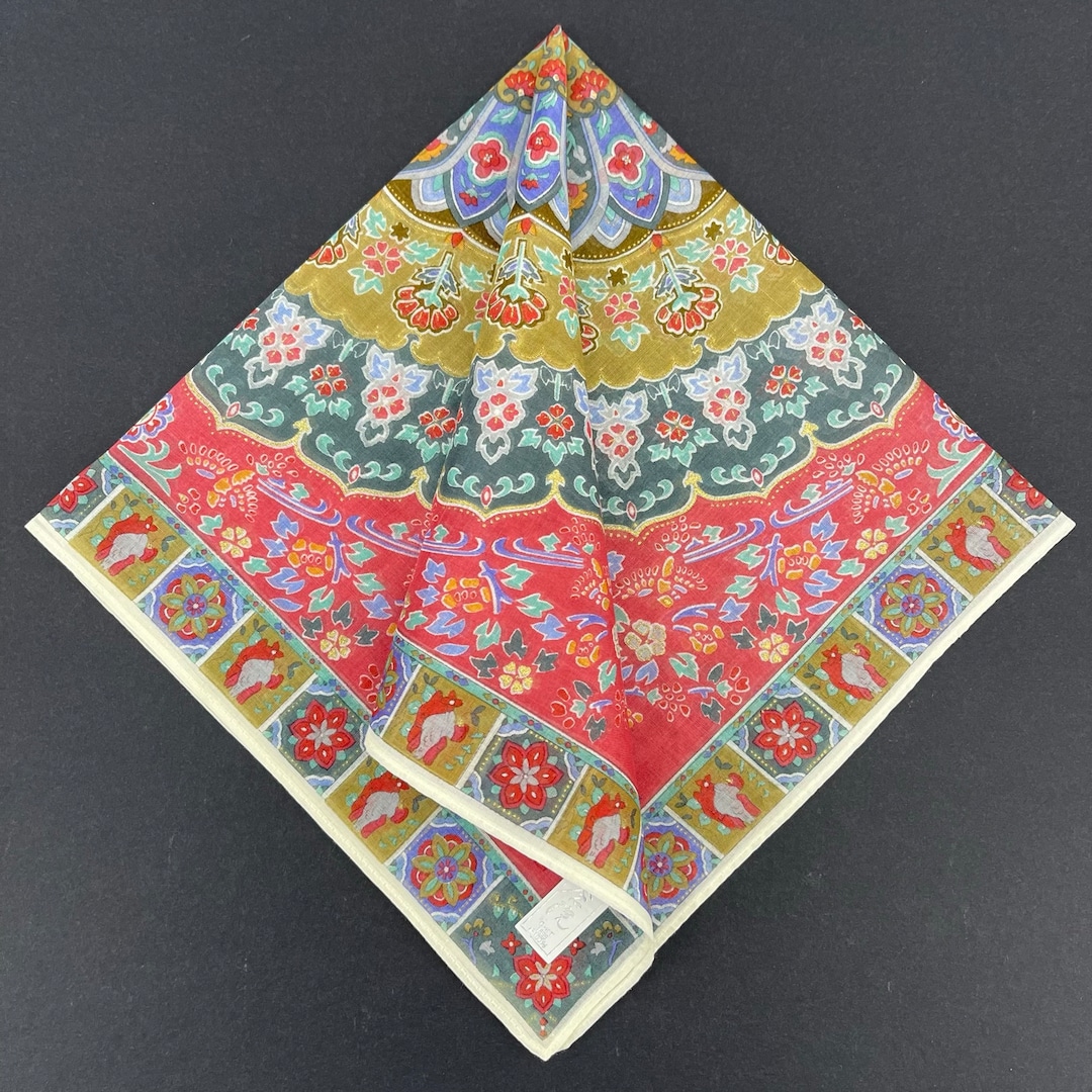 Vintage Japanese Cotton Handkerchief: Floral Art Collection - Etsy