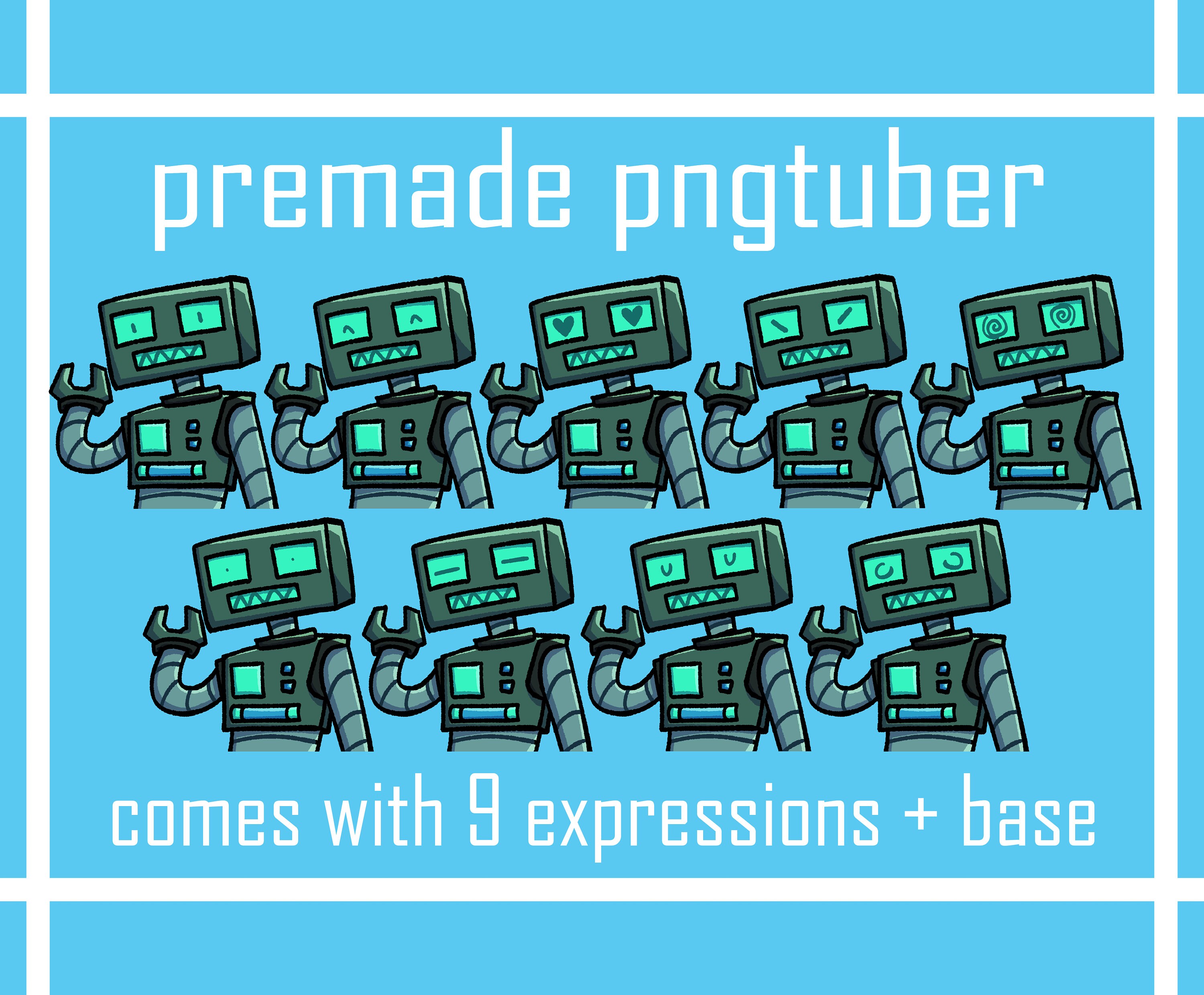 Premade Robot / Computer / Android Pngtuber for Twitch / Youtube ...