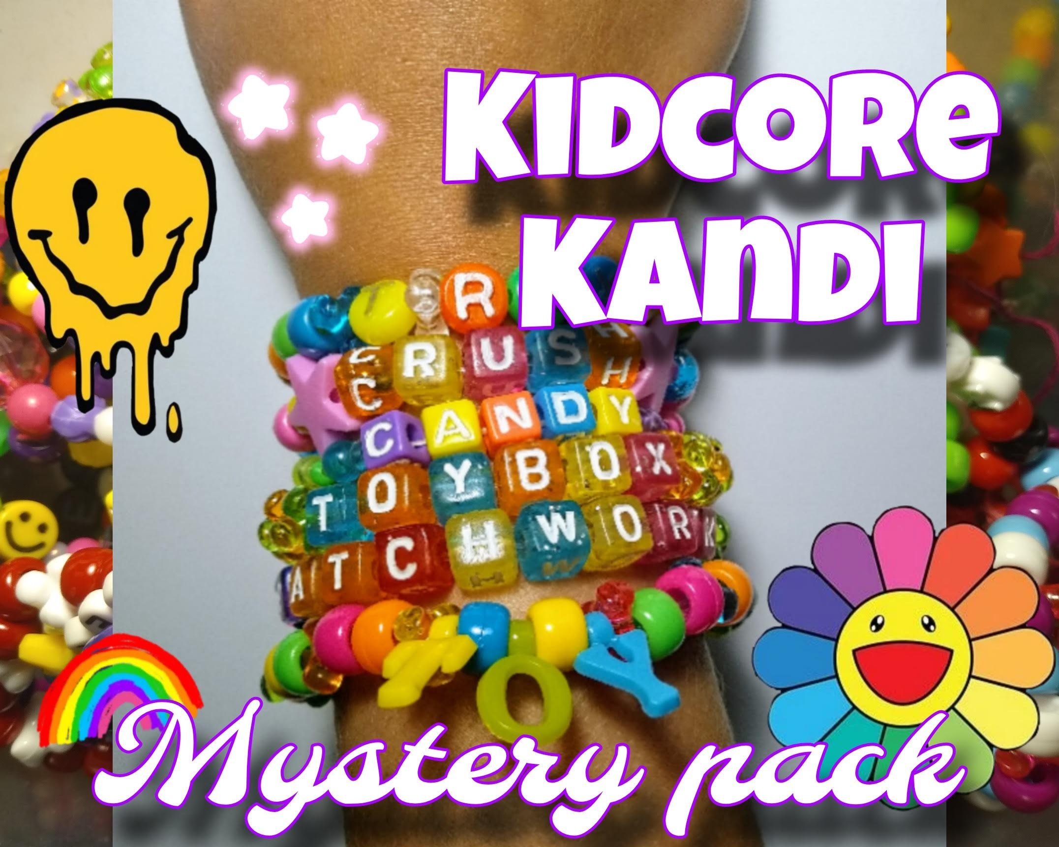 Random Cute & Colorful Kidcore Aesthetic Kandi Mystery Grab Bag: 1-15 ...