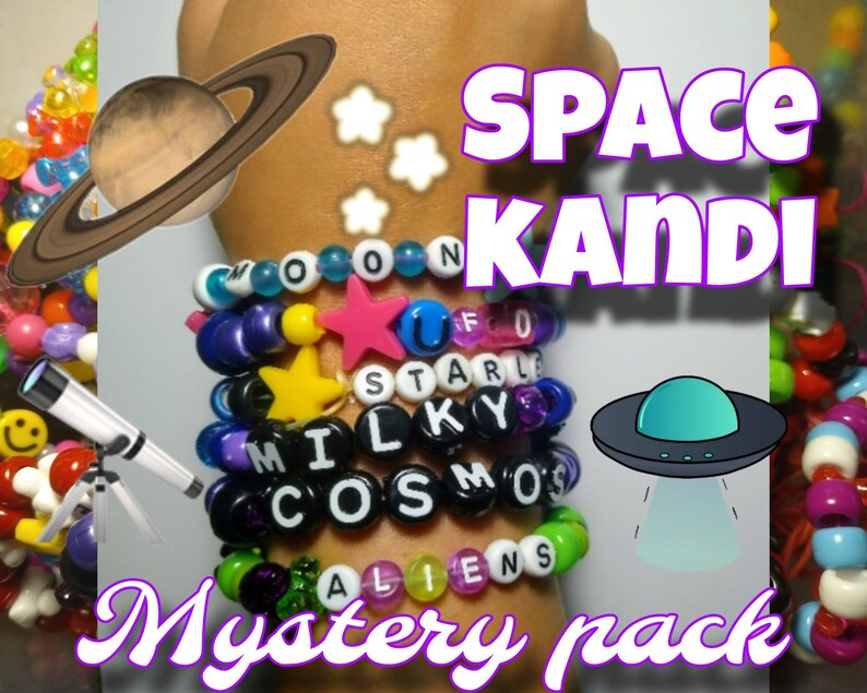 Random Space Aesthetic Kandi Mystery Grab Bag With 1-15 Bracelets - Etsy
