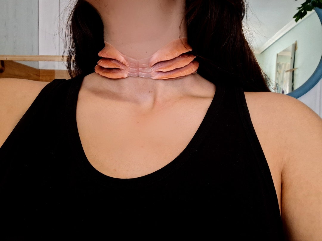 Platinum Silicone Prosthetic Neck Gills Mermaid / Mermaiding Accessory ...