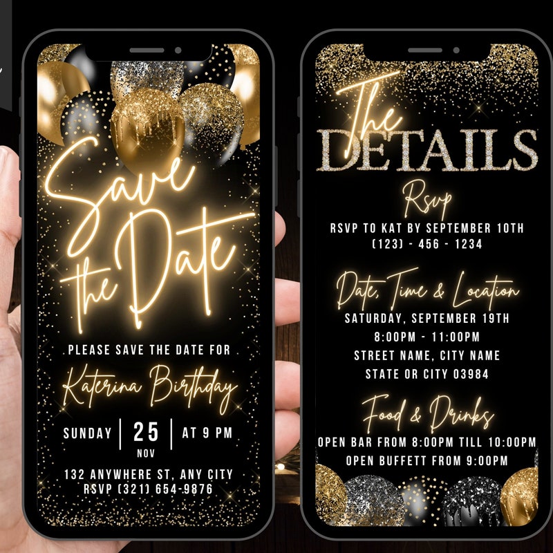 Party Save the Date - Etsy