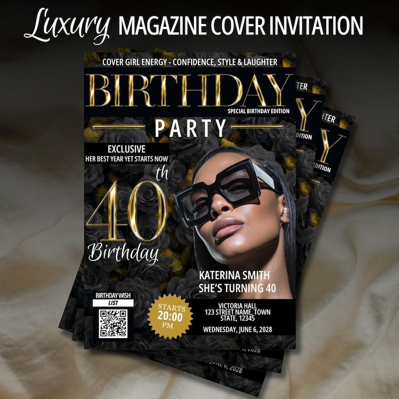 Magazine Invitation - Etsy