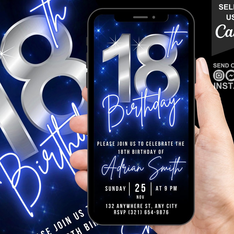 18th Birthday Invitations - Etsy