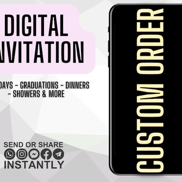 Custom Made Birthday Invitations - Etsy