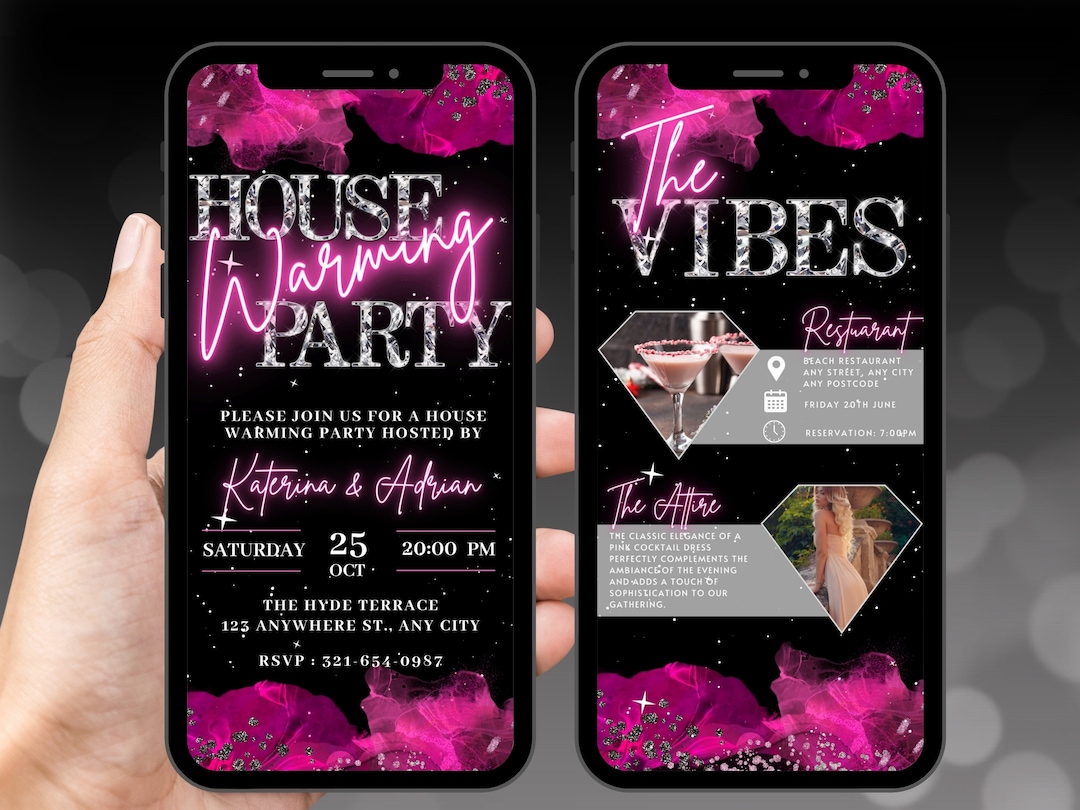 Digital Housewarming Party Invitation, Animated New Home Invite, Hot ...