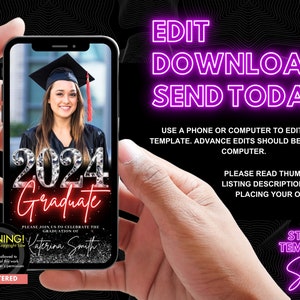 Digital 2024 Graduate Invitation, Animated Red Journalism Graduation ...