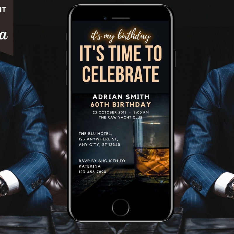 Men Birthday Invite - Etsy