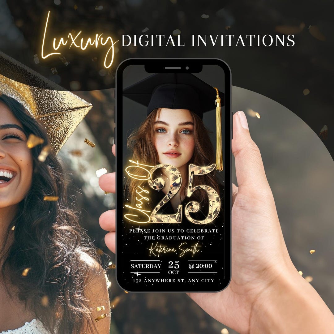 Editable Graduation Party Invitation, Class of 25 Announcement ...