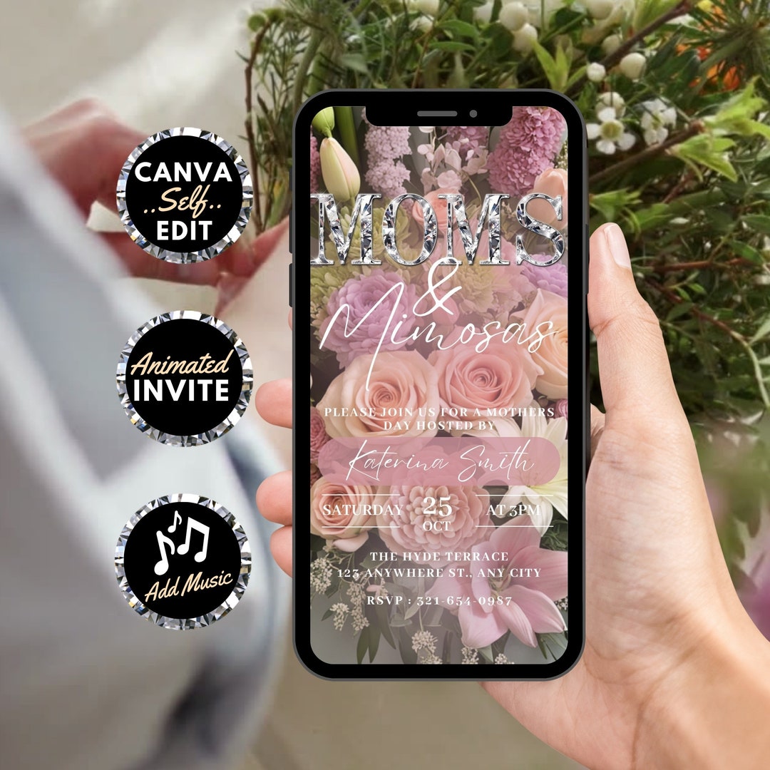 Digital Mom and Mimosa's Invitation, Animated Happy Mothers Day Brunch ...