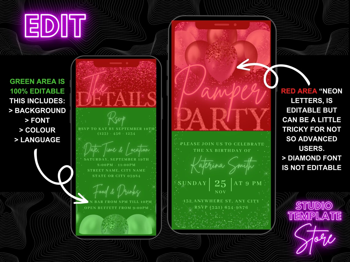Digital Flyer Pamper Party Birthday Invitation, Purple Pajama Sleepover ...