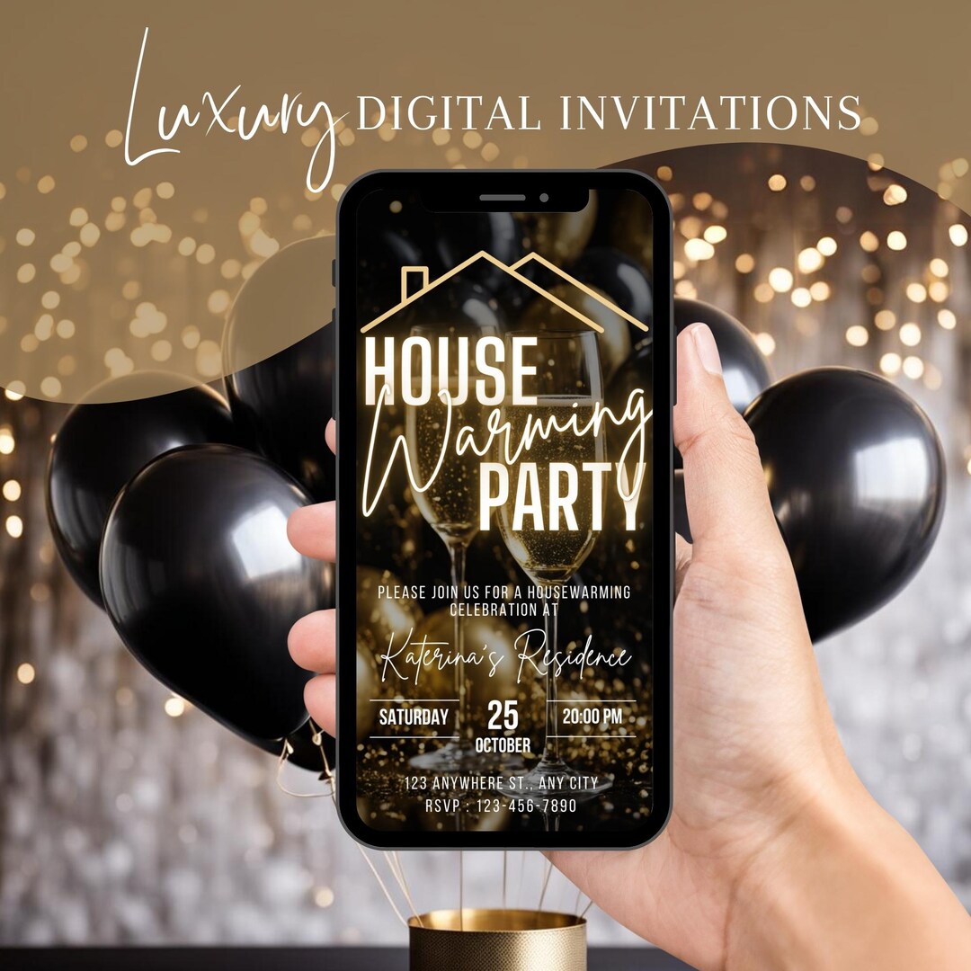 Digital Housewarming Party Invitation, Animated House Warming Invite ...