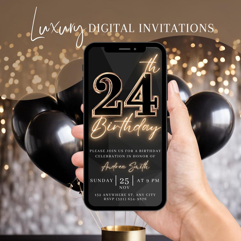 24th Birthday Card - Etsy