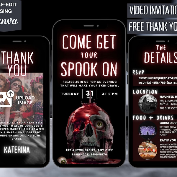 Scary Invitations - Etsy