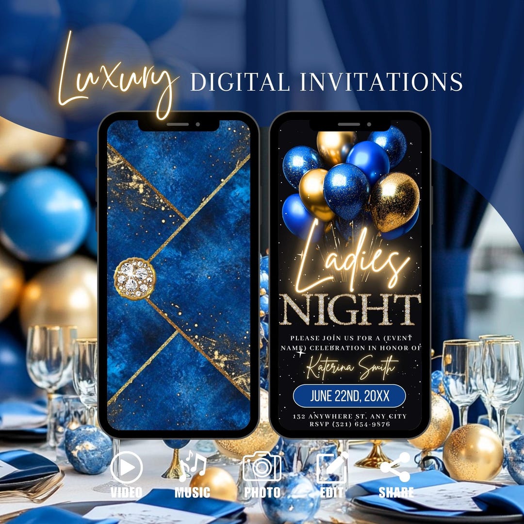 Digital Ladies Night Birthday Invitation, Girl's Night Dinner Invite ...