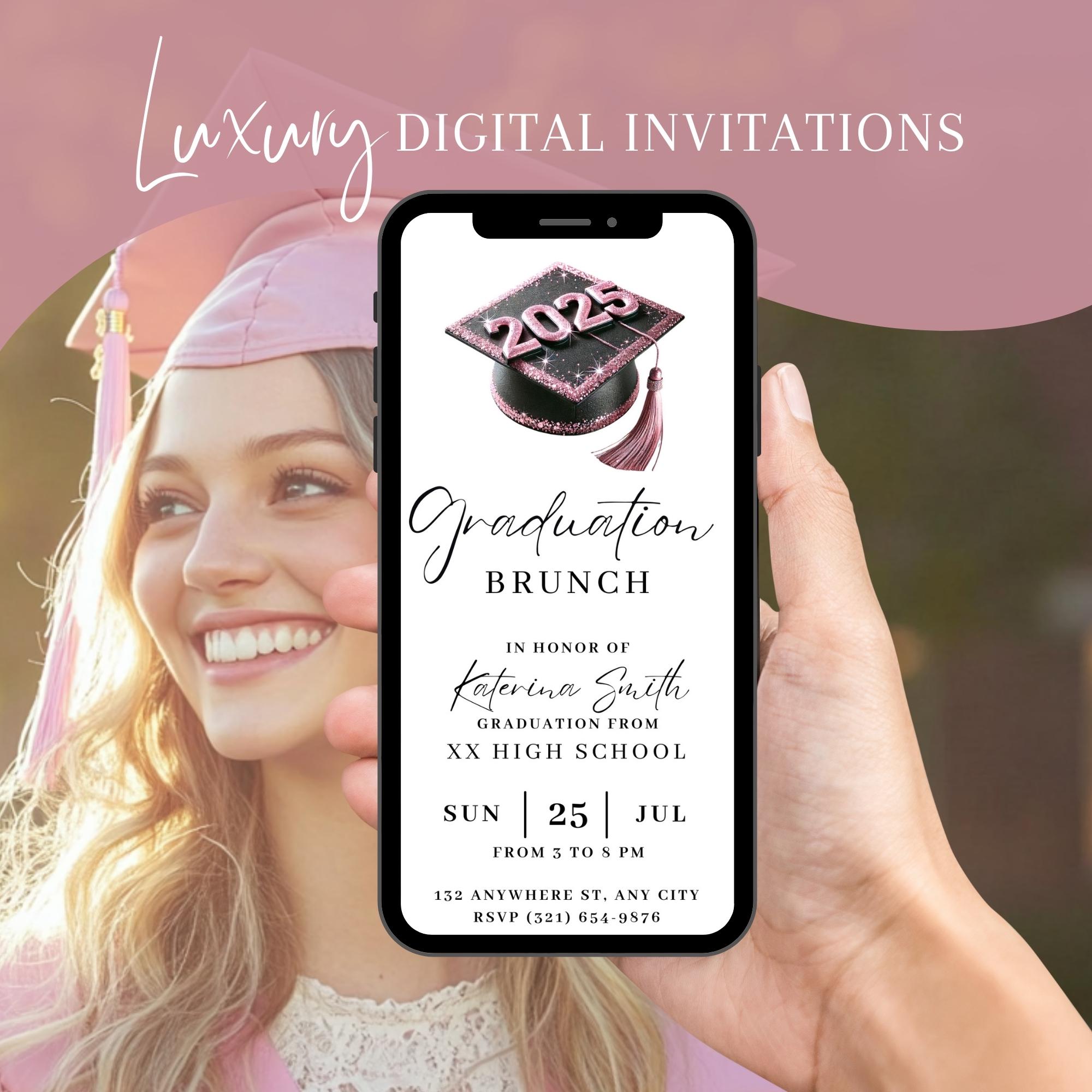 Graduation Breakfast Invitation Brunch Graduation Invitations