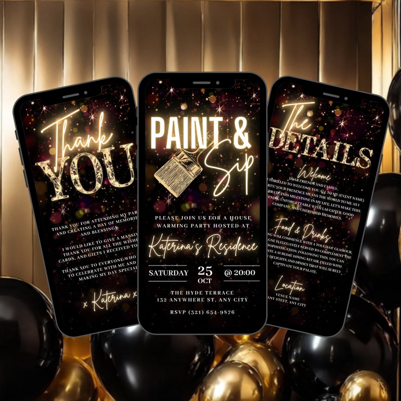 Paint Invitation - Etsy