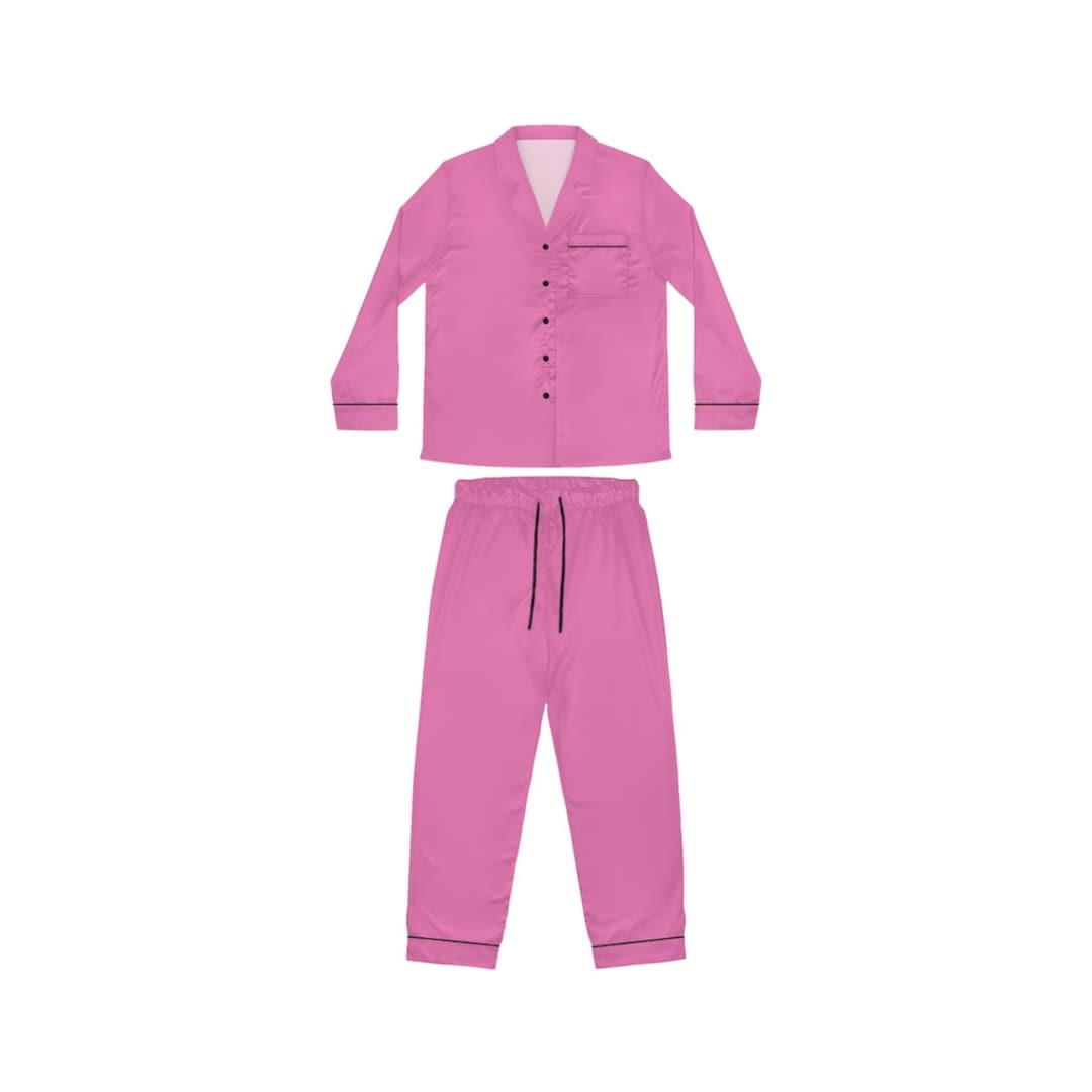 Pink Women's Satin Pajamas (AOP), Custom Sleepwear, Two - Pc. Set ...