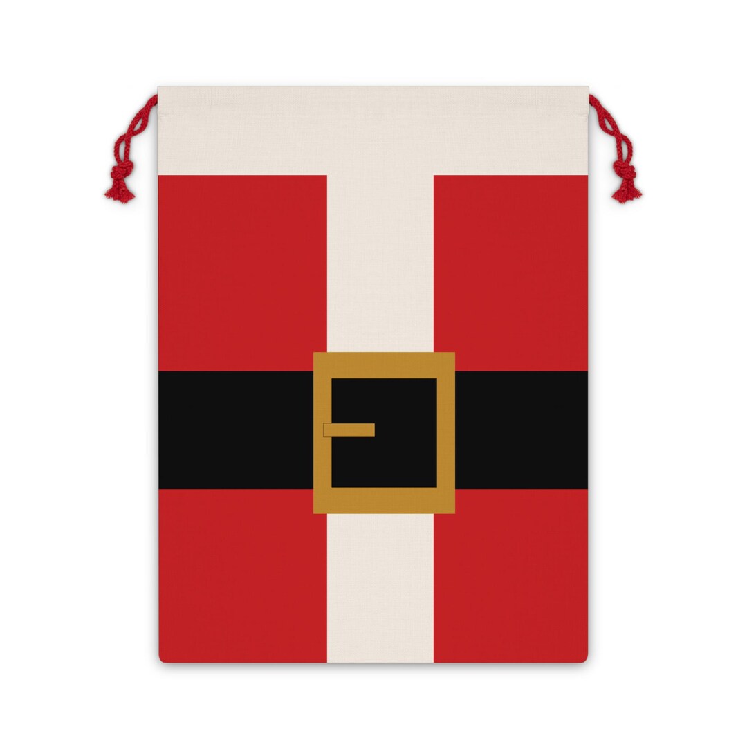 Christmas Gift Bag, Santa Claus Holiday Present Sack, Festive Gift Wrap ...