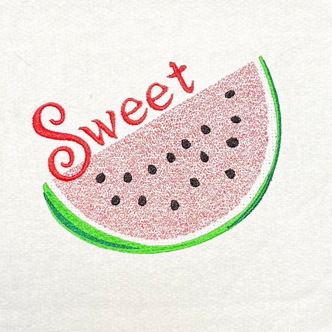 DIGITAL FILE* Sweet Watermelon Pattern File for Embroidery Machines 5x7 ...