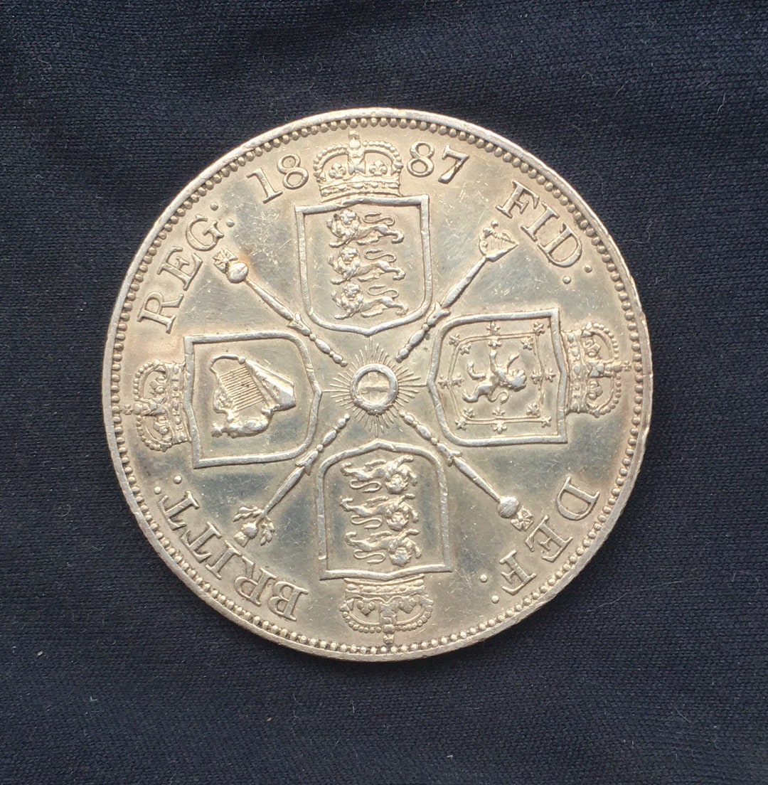 Super Victoria *1887* Double Florin UNC - Jubilee Head / British Coins ...