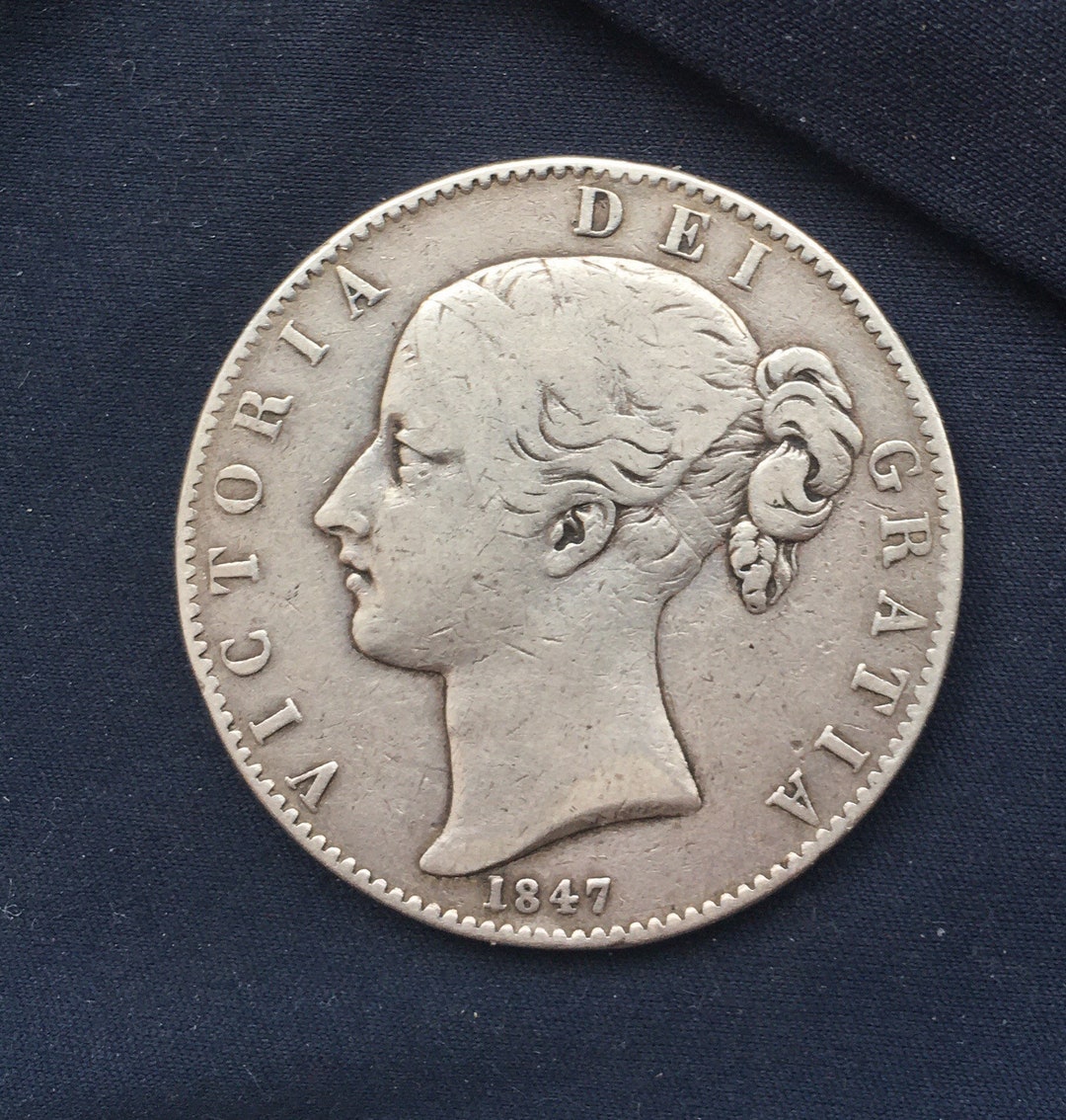 Very Rare Victoria *1847* Silver Crown NVF - British Coins - Etsy UK