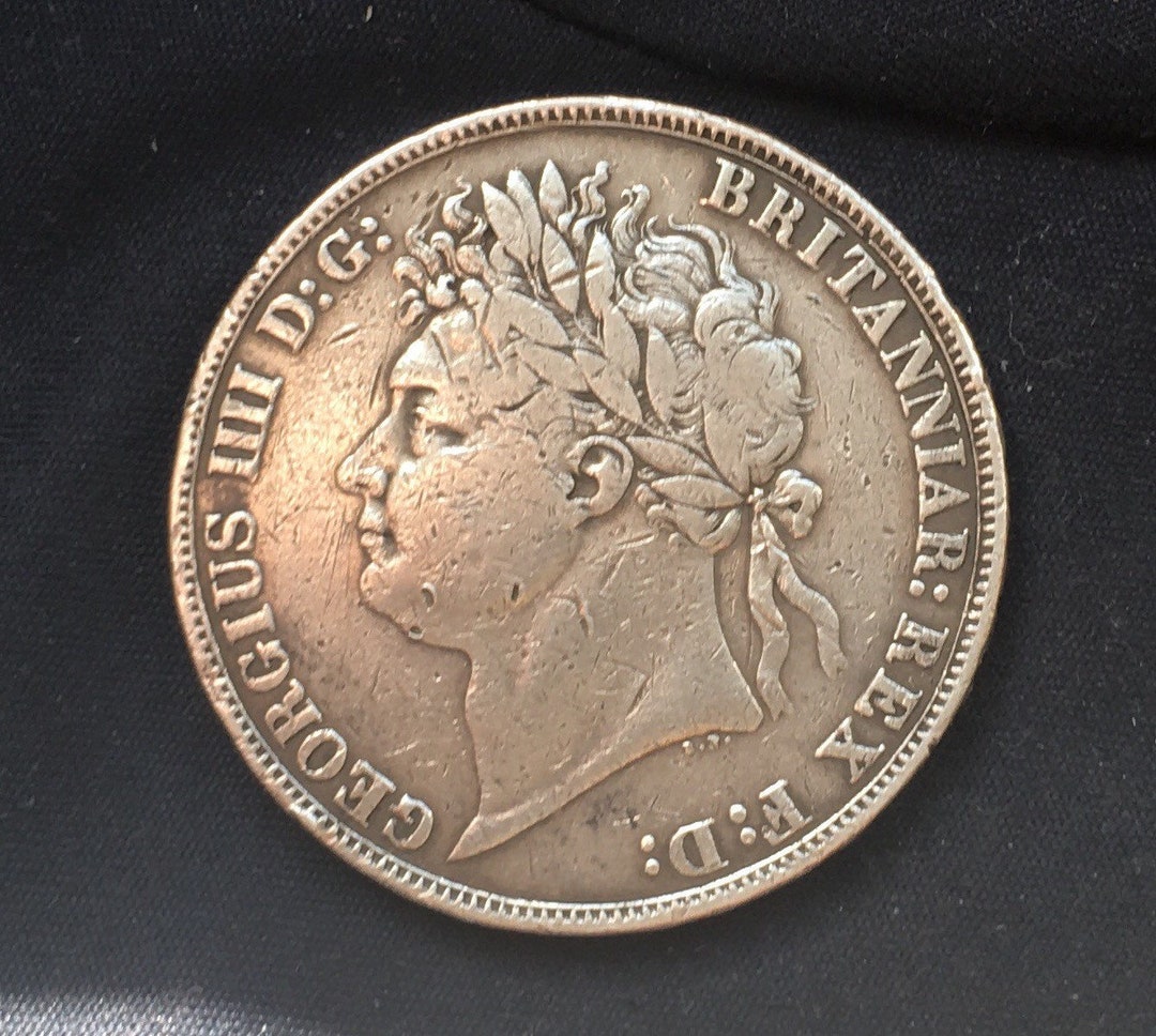 Super George 1V *1821* Silver Crown - Secundo - VF / British Coins - Etsy