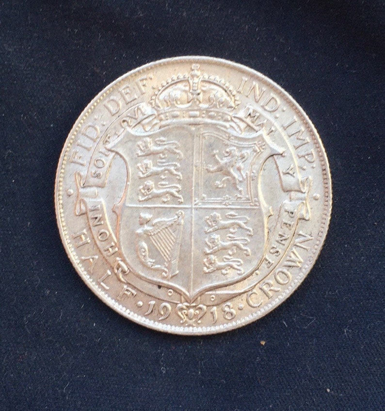WW1 George V 1918 Silver Half Crown UNC / British Coins - Etsy