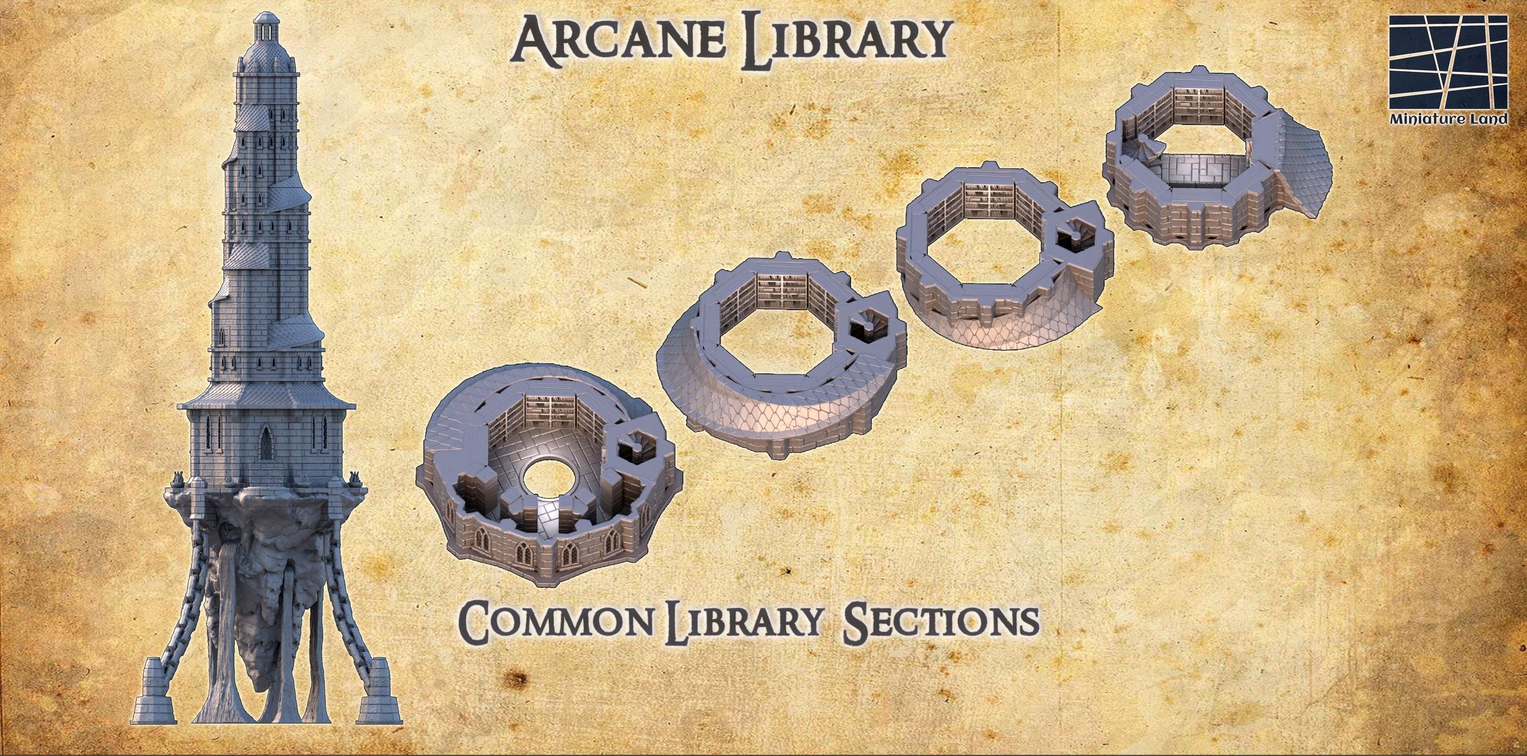 Arcane Library: Monumental 6-foot+ Tower With Optional Floating ...