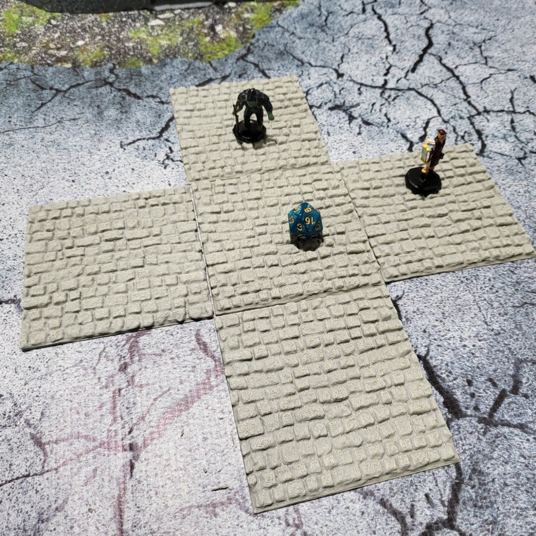 Coblestone Road Tiles, set of 5 4x4 Roads, Cobblestone - Etsy