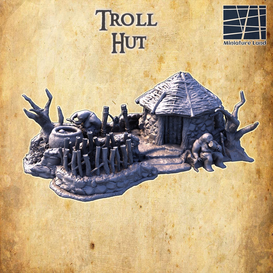 Troll Hut for Tabletop Wargaming Troll Home Terrain for D&D - Etsy