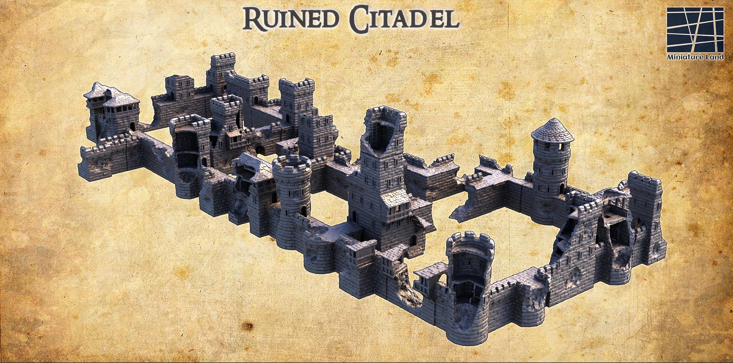 Ruined Citadel: Medieval Fortress - Modular Terrain for Fantasy and ...