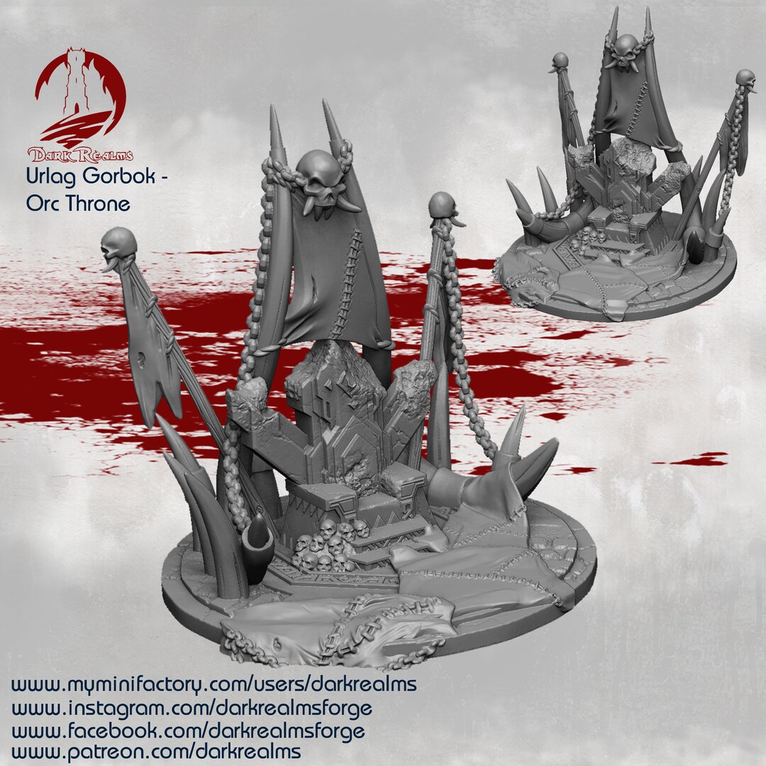 Orc Throne, Orc Accessory, Throne, Part, Orc, Hall, Dungeons and ...