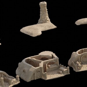 Hobbit Burrow Set of 7, Large Hobbit Houses, Hobbit Village - Etsy
