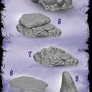Jagged Cliffs, Stone Terrain, Crags Cliffs ,10 Pcs, Stone Outcrops ...
