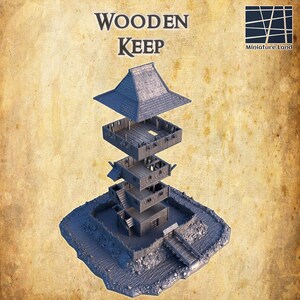 Medieval Wooden Keep: Historical Tabletop Terrain for Role-playing and ...
