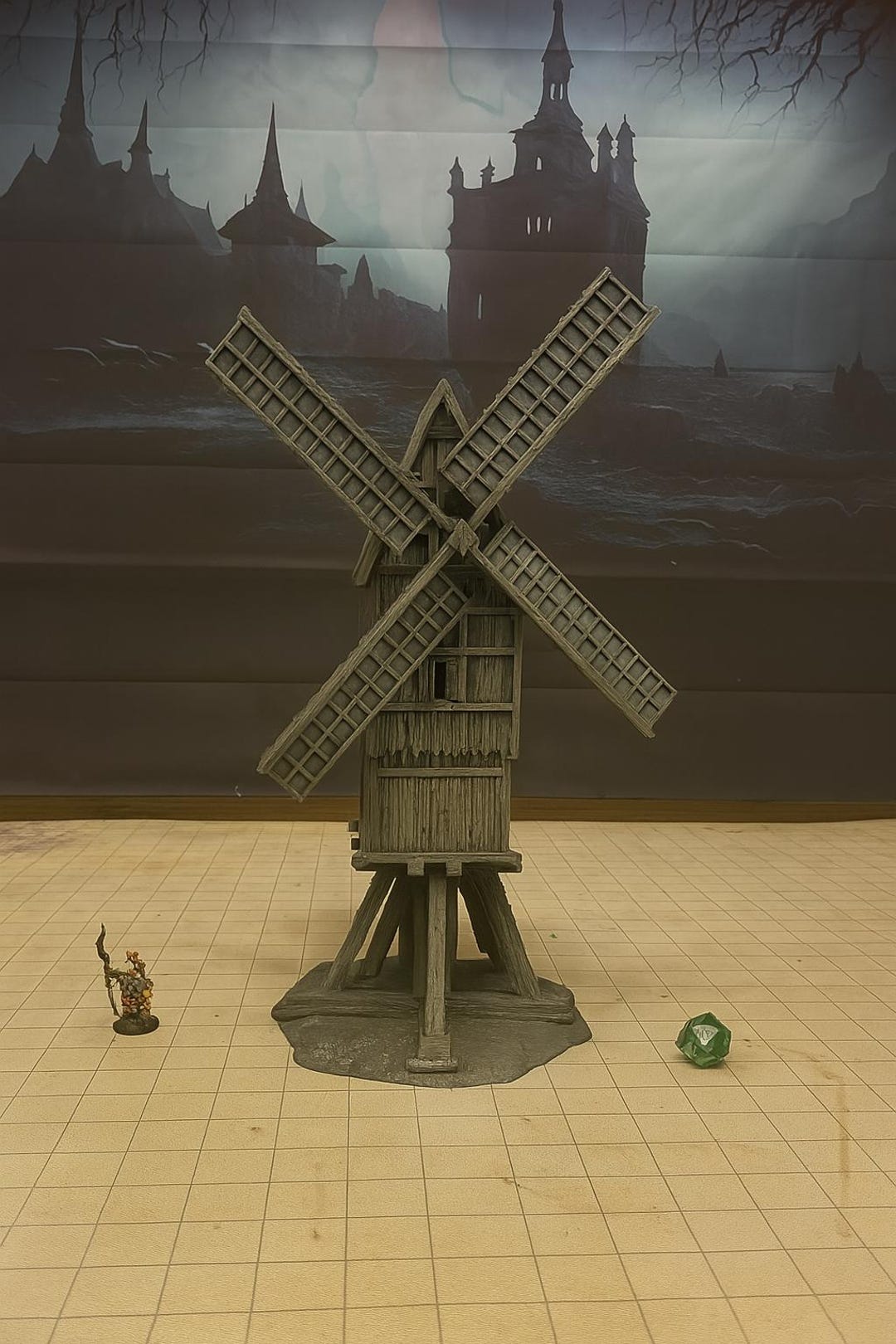 Medieval Wooden Windmill: Functional Gristmill Terrain 28MM Tabletop ...