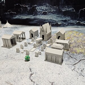 Large Graveyard, Cemetery, Mausoleum, Dnd - Etsy