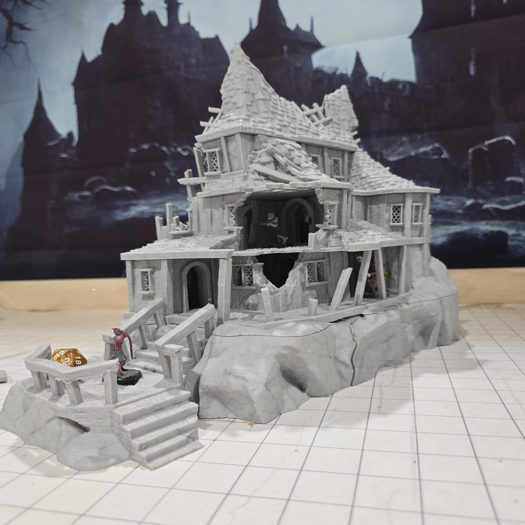 Small Ruined Manor: Gothic Fantasy Haunted House for D&D, Model ...