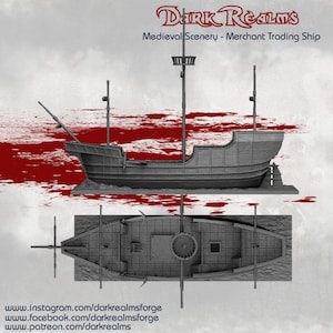 Merchant Trading Ship - Cargo Ship, Sailboat, Galleon, Dungeons and ...