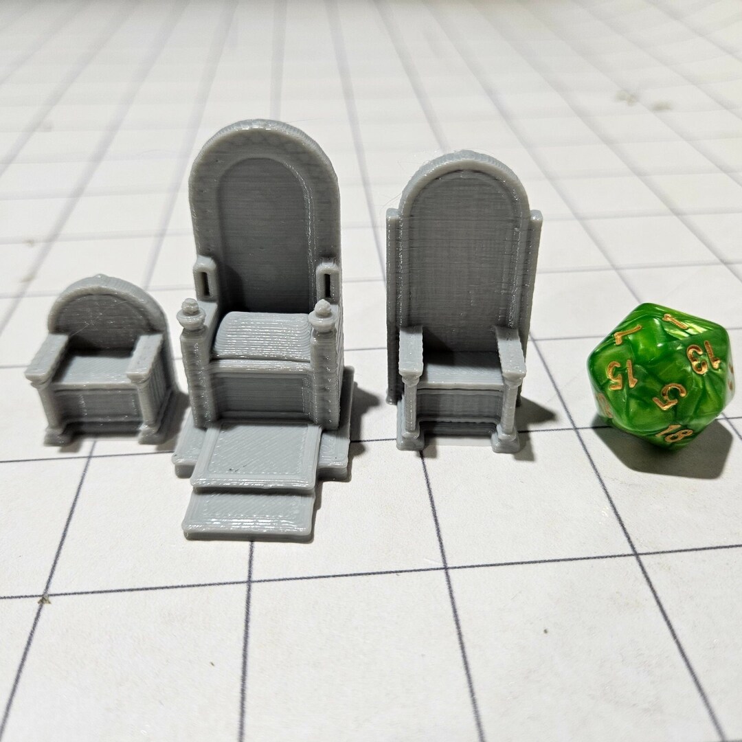 Throne Set, King, Queen, Child - Etsy