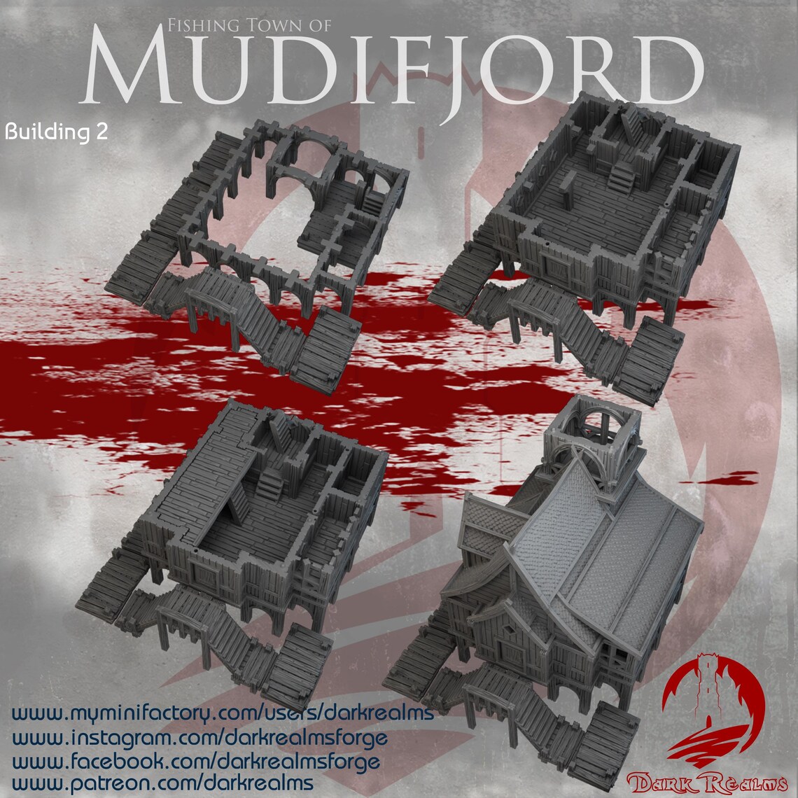 Mudifjord Building 2: Viking Wharf Tavern With Dockside Tower for ...