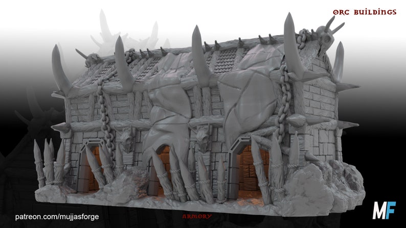 Orc Armory Building for Dnd, Pathfinder - Orc Town Terrain - Etsy
