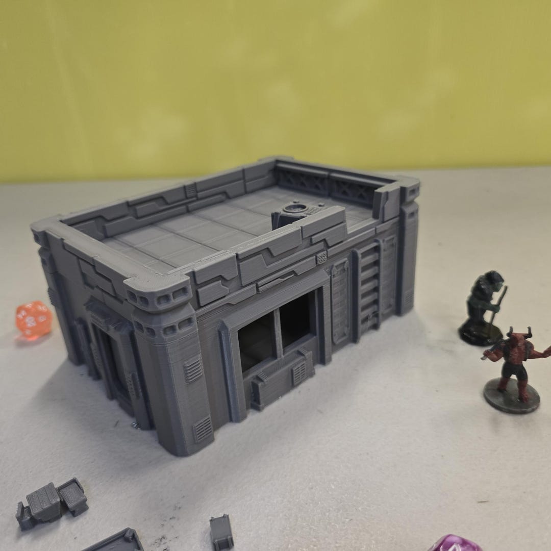 Outpost Utility Block 1 – 28mm Sci-fi Industrial Building, 3D Printed ...